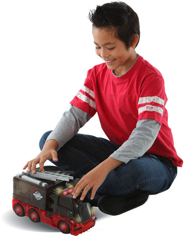 Torch Fire Truck with Story Book & R/C Transmitter - - Fat Brain Toys