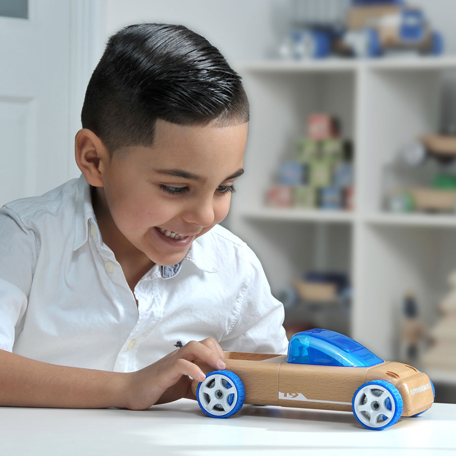 Automoblox T9 Pickup Truck - Blue - - Fat Brain Toys