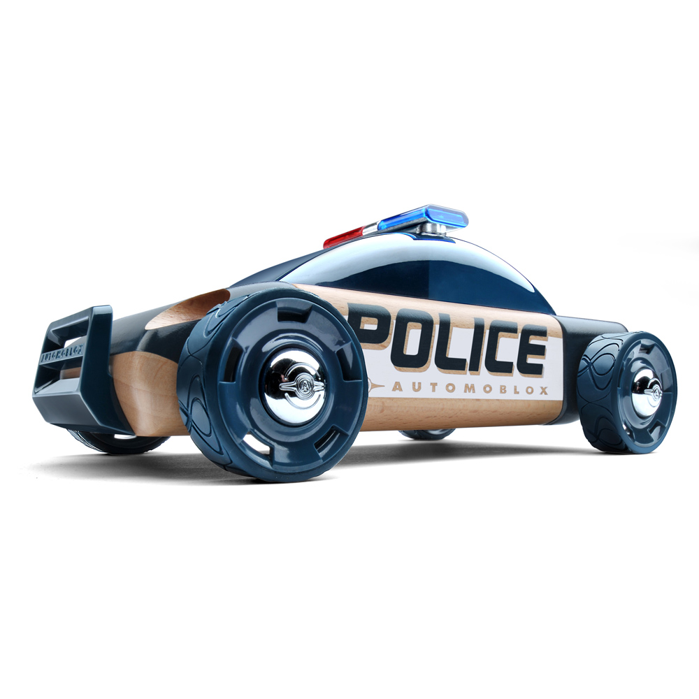 Automoblox S9 Police Car - Dark Blue - - Fat Brain Toys