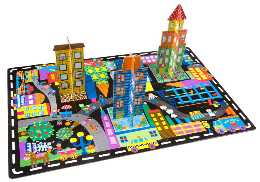 3D Cityscape Puzzle - - Fat Brain Toys