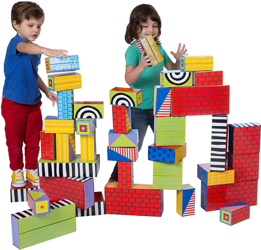 Big Stack Cardboard Blocks - - Fat Brain Toys
