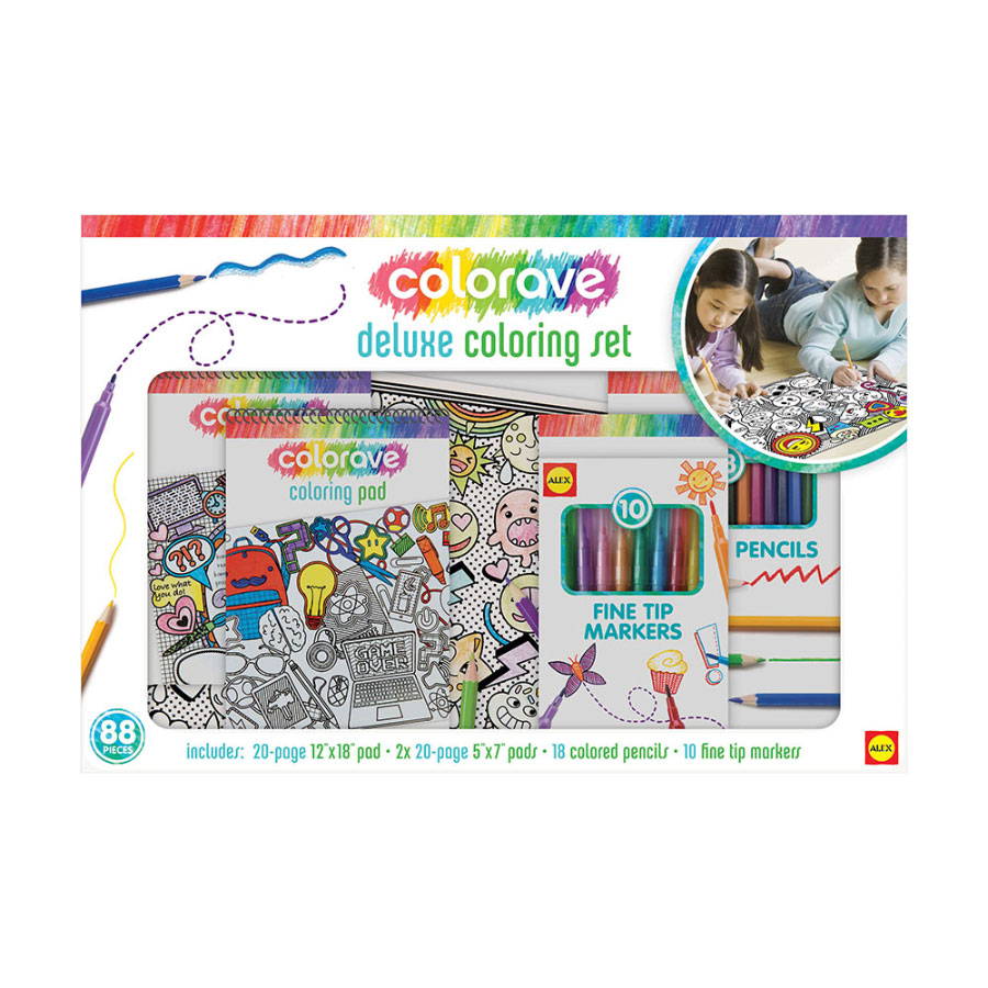 Art ColorRave - Deluxe Coloring Set - - Fat Brain Toys