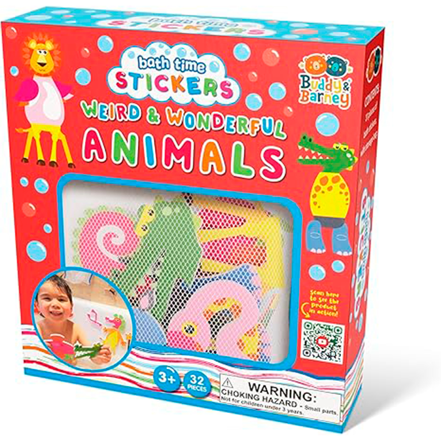 Bath Time Stickers - Weird & Wonderful Animals - Best for Ages 3 to 7