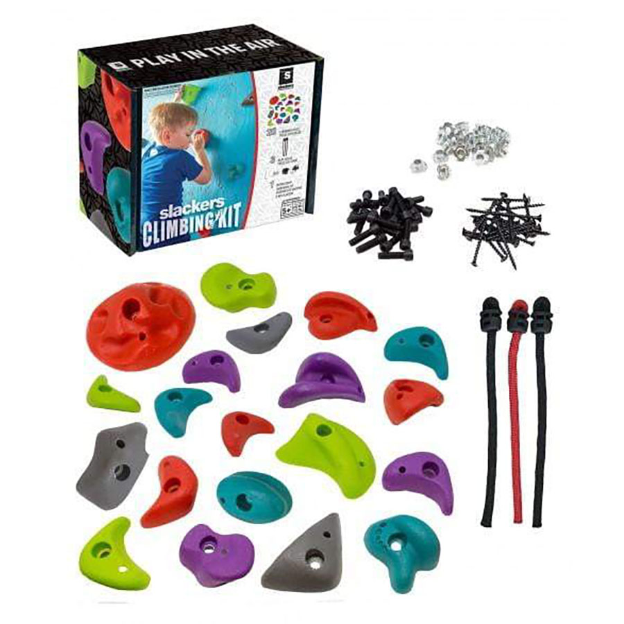 Slackers Rock Climbing Kit - Set of 23 - - Fat Brain Toys