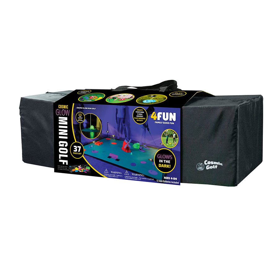 4FUN Deluxe Cosmic Glow Mini Golf - 5 Hole Course Set