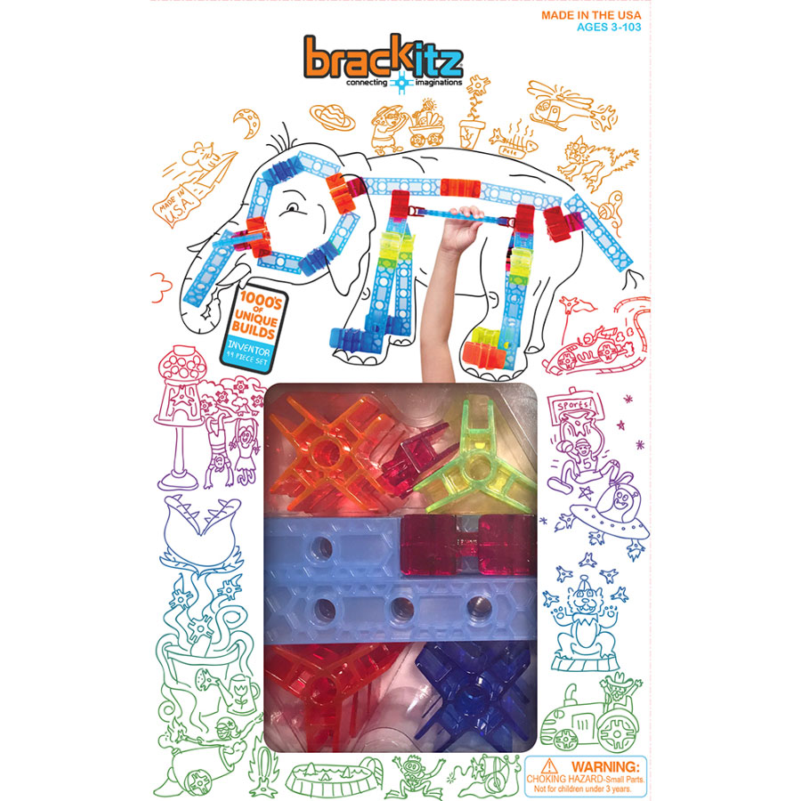 Brackitz Inventor 44 Piece Set - - Fat Brain Toys
