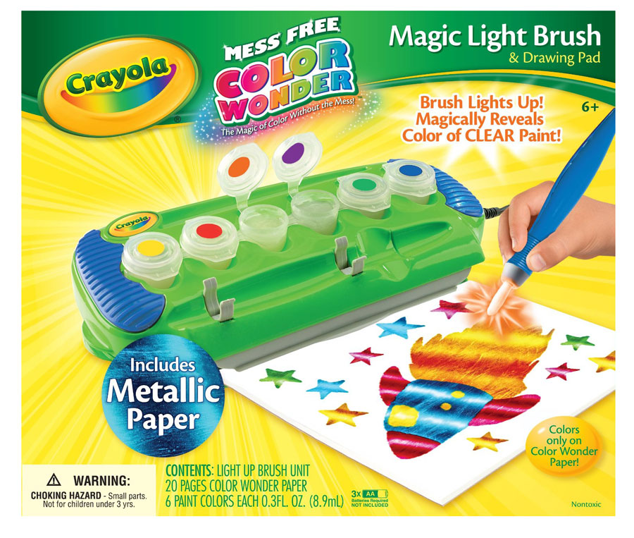 Color Wonder Magic Light Brush with Metallic Paper - - Fat Brain Toys