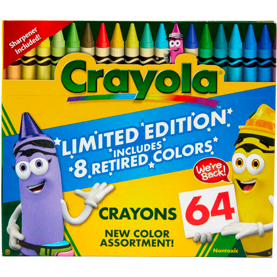 Crayola 64 Ct Crayons - Limited Edition - Best for Ages 3 to 9
