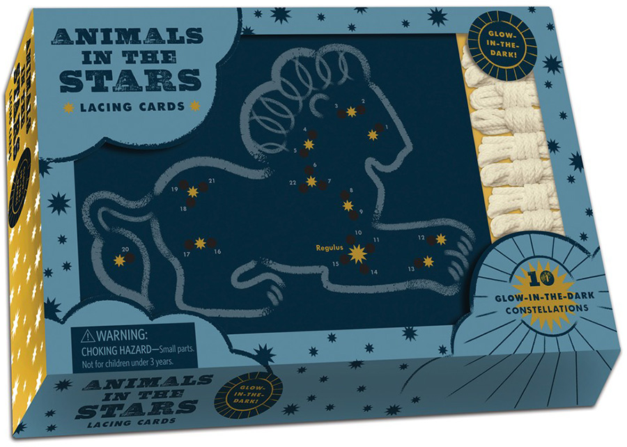 Animals in the Stars Lacing Cards - - Fat Brain Toys