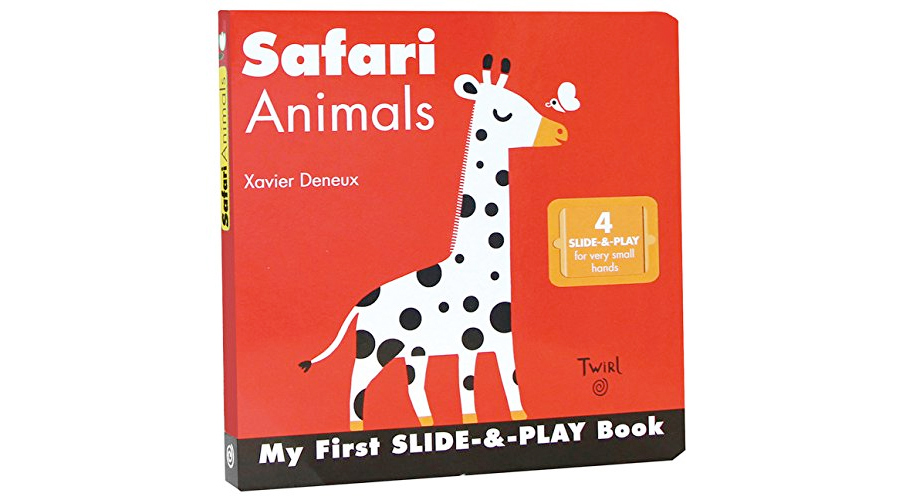 Safari Animals My First Slide-&-Play Book - - Fat Brain Toys