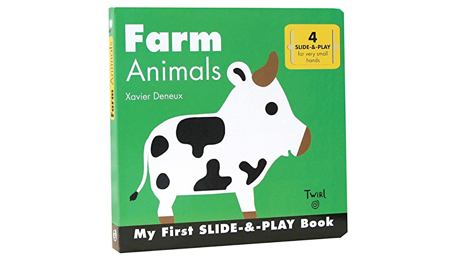 Farm Animals My First Slide-&-Play Book - - Fat Brain Toys
