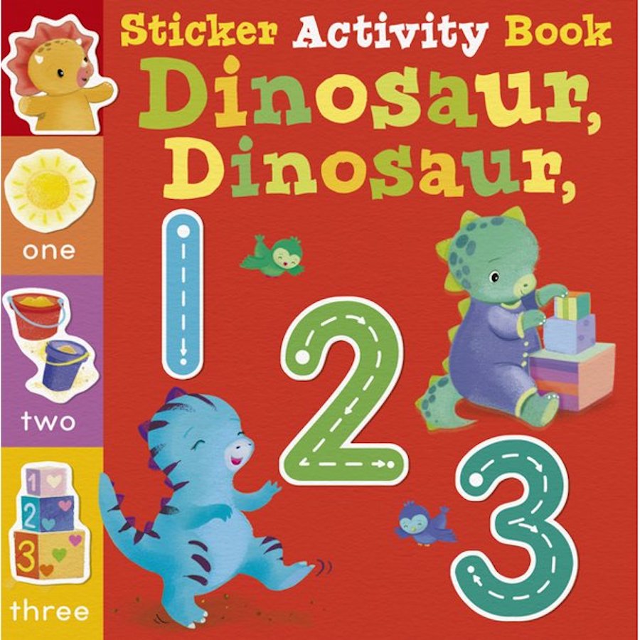 Dinosaur Dinosaur 123 Sticker Activity Book - - Fat Brain Toys