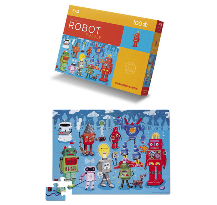 Robot Puzzle - 100 pc - - Fat Brain Toys