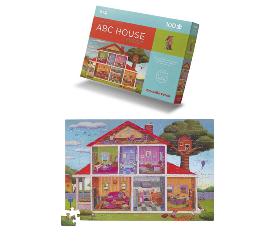 ABC House Puzzle - 100 pc - - Fat Brain Toys