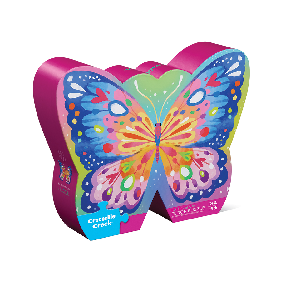 36pc Shaped Box Floor Puzzle - Butterfly Garden - Best for Ages 3 to 7