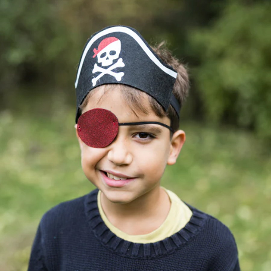 Pirate Hat Headband with Eye Patch - Best for Ages 3 to 9