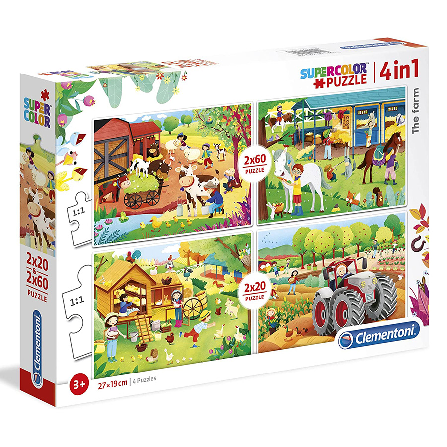 Super Color Puzzle - The Farm 4 in 1 - - Farm Toys