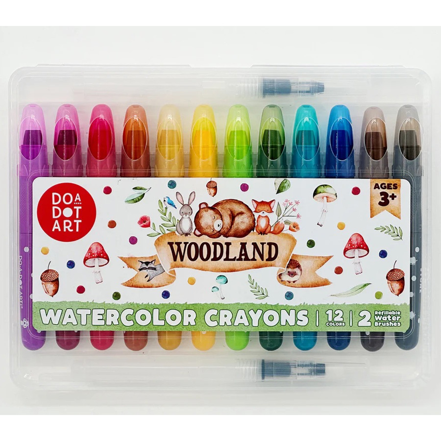 Watercolor Crayon Art Woodland - Best Arts & Crafts for Ages 3 to 11