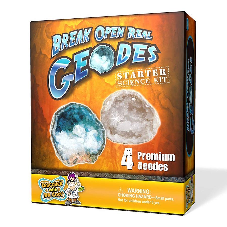 Discover with Dr. Cool Break Open Real Geodes Starter Science Kit
