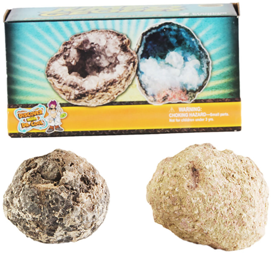 2 Jumbo Geodes - - Fat Brain Toys