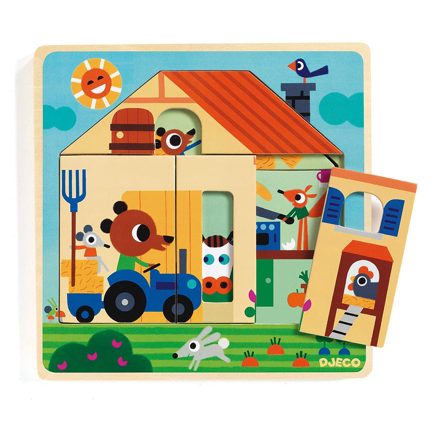 Farm 3 Layer Puzzle - - Farm Toys