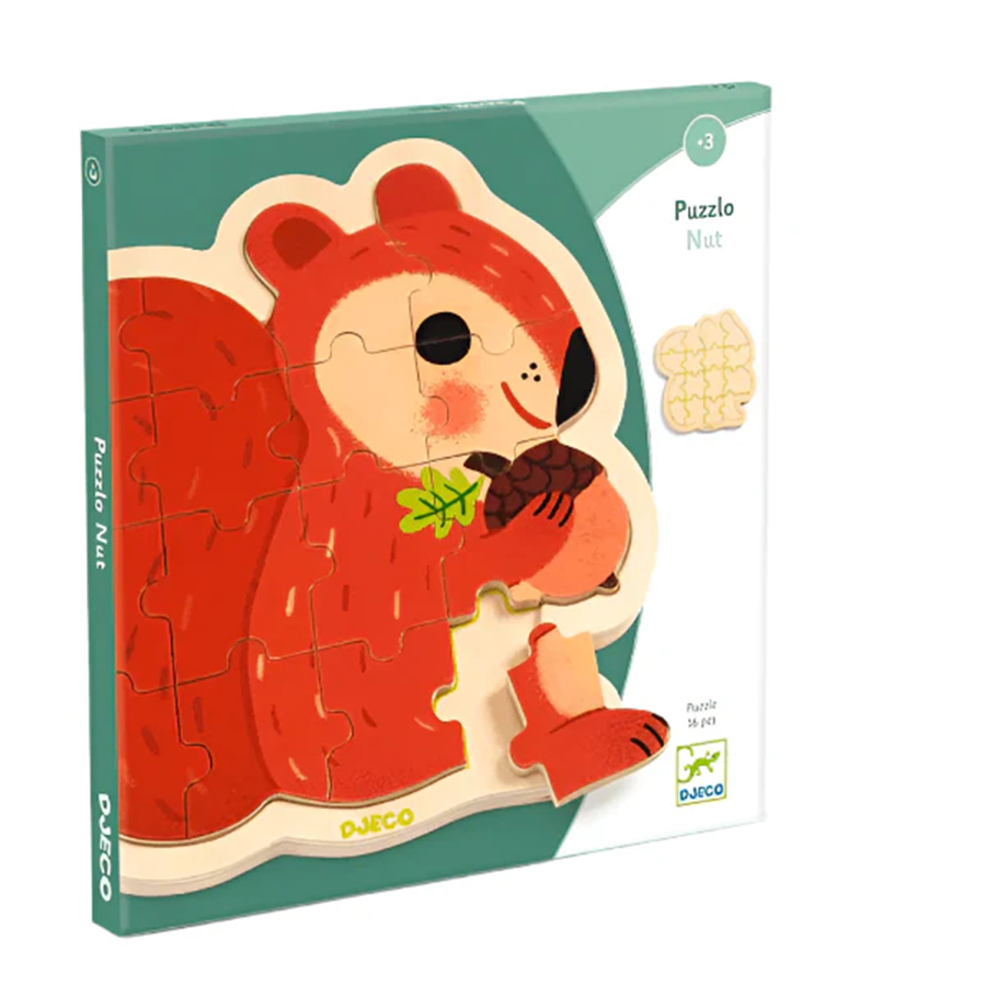 Puzzlo Nut Wooden Puzzle - 16 pc - - Fat Brain Toys