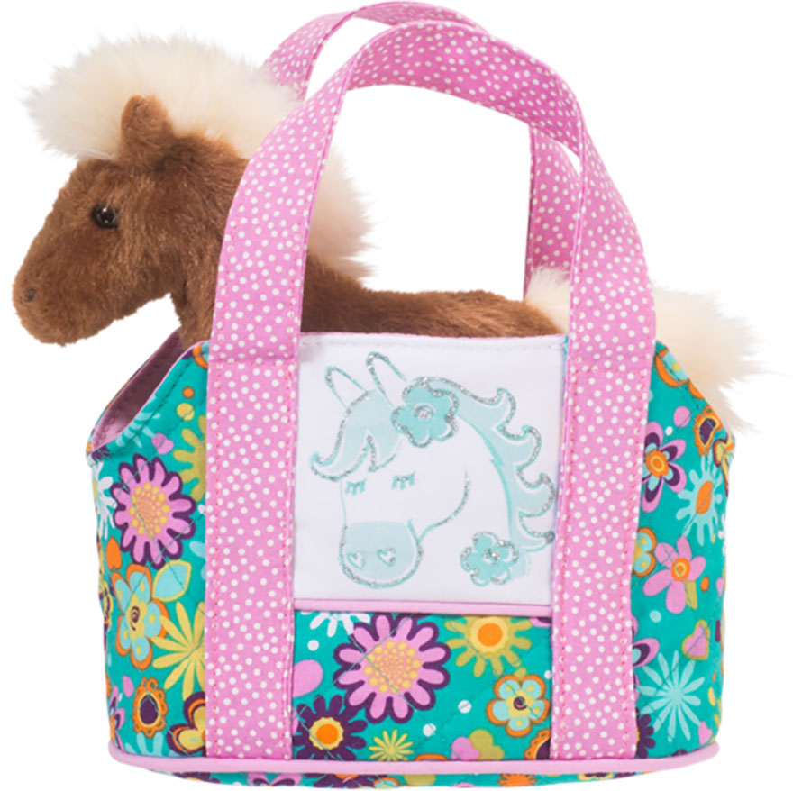 Flower Horse Sak with Brown Horse - - Fat Brain Toys