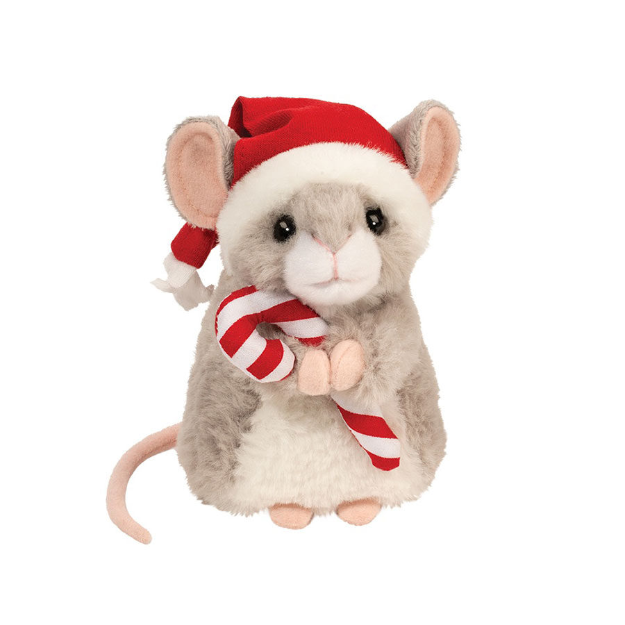 Merrie Mouse with Hat & Candy Cane - 5 inch - - Fat Brain Toys