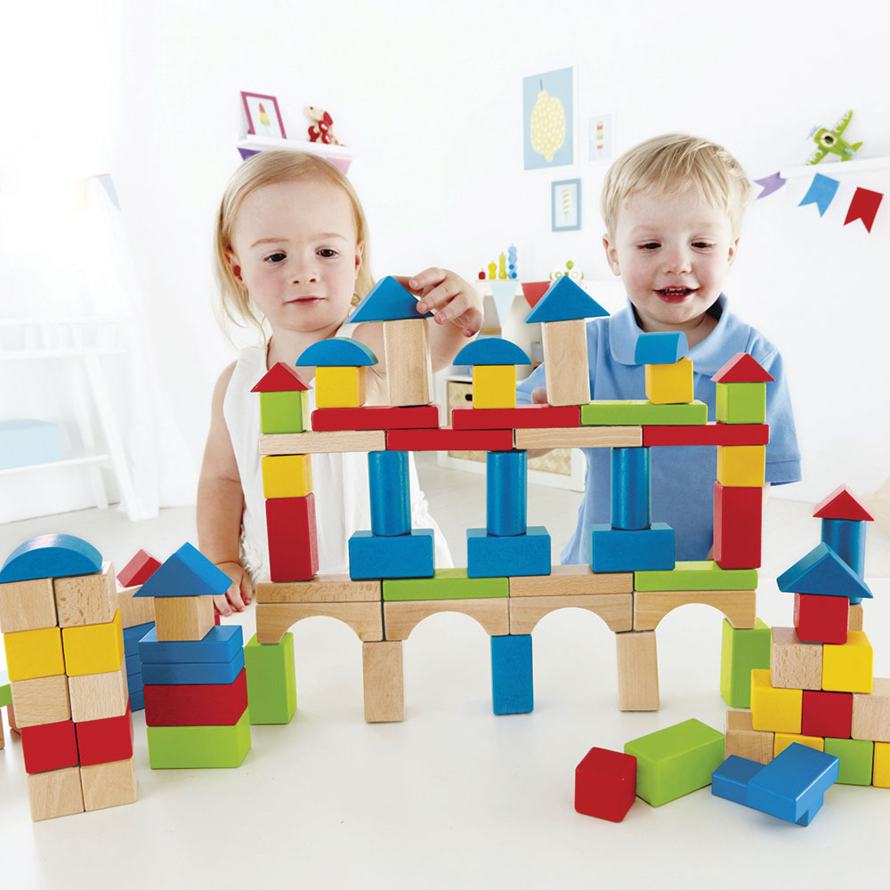 Build Up and Away Blocks - 100 piece - - Fat Brain Toys