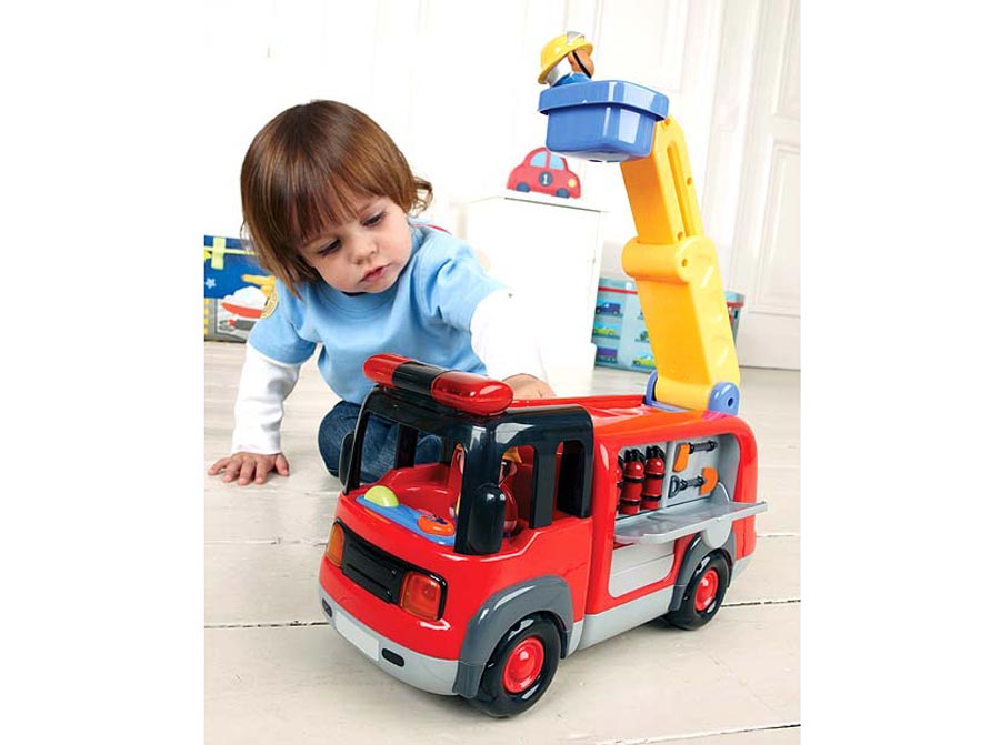 L&S Fire Engine - - Fat Brain Toys