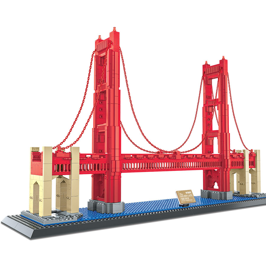 Brain Bricks Landmarks: Golden Gate Bridge - - Fat Brain Toys