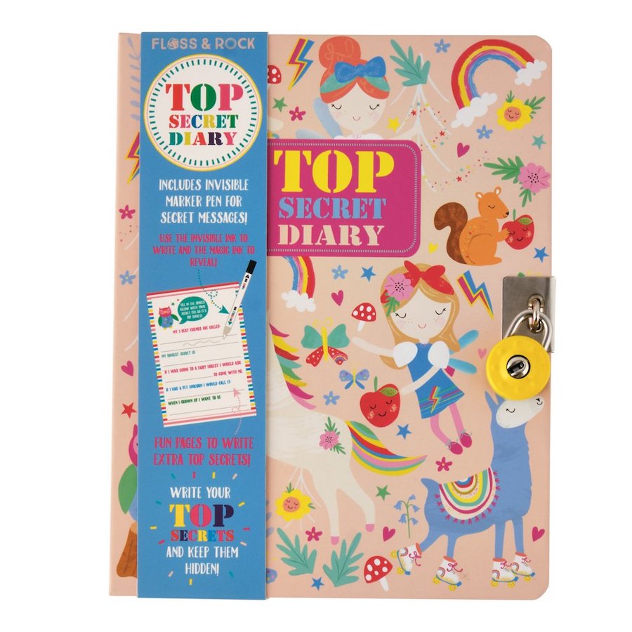 Rainbow Fairy Top Secret Lockable Diary - - Fat Brain Toys