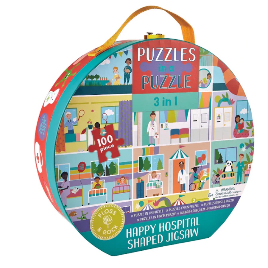 Happy Hospital 100pc 3-in-1 Puzzle - - Fat Brain Toys