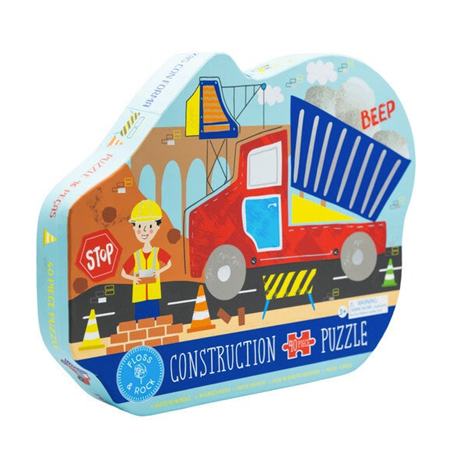 Construction 40 pc Puzzle - - Fat Brain Toys