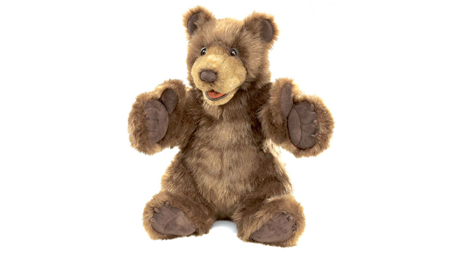 Two-Handed Bear Puppet - - Fat Brain Toys