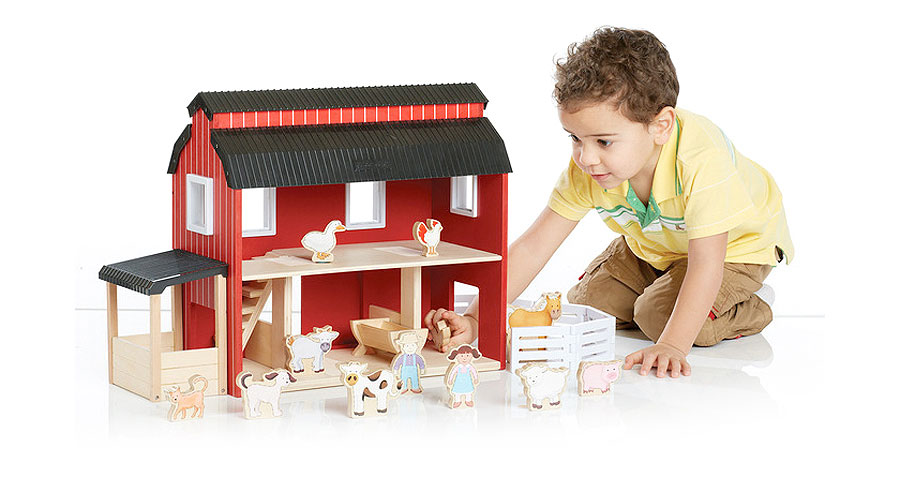 Big Red Barn - - Fat Brain Toys