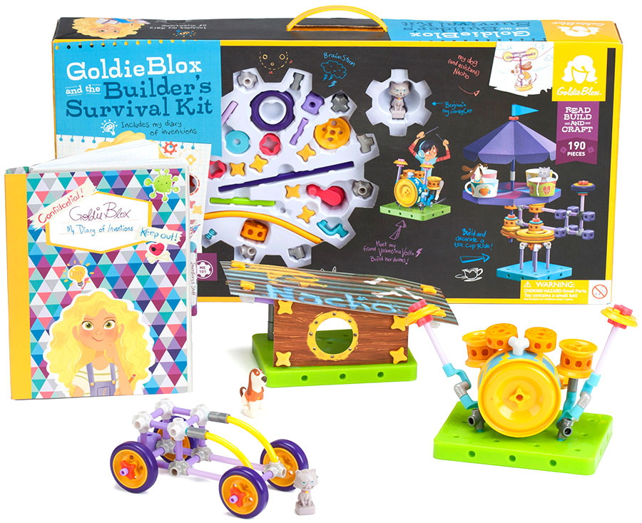 GoldieBlox and the Builder's Survival Kit - - Fat Brain Toys