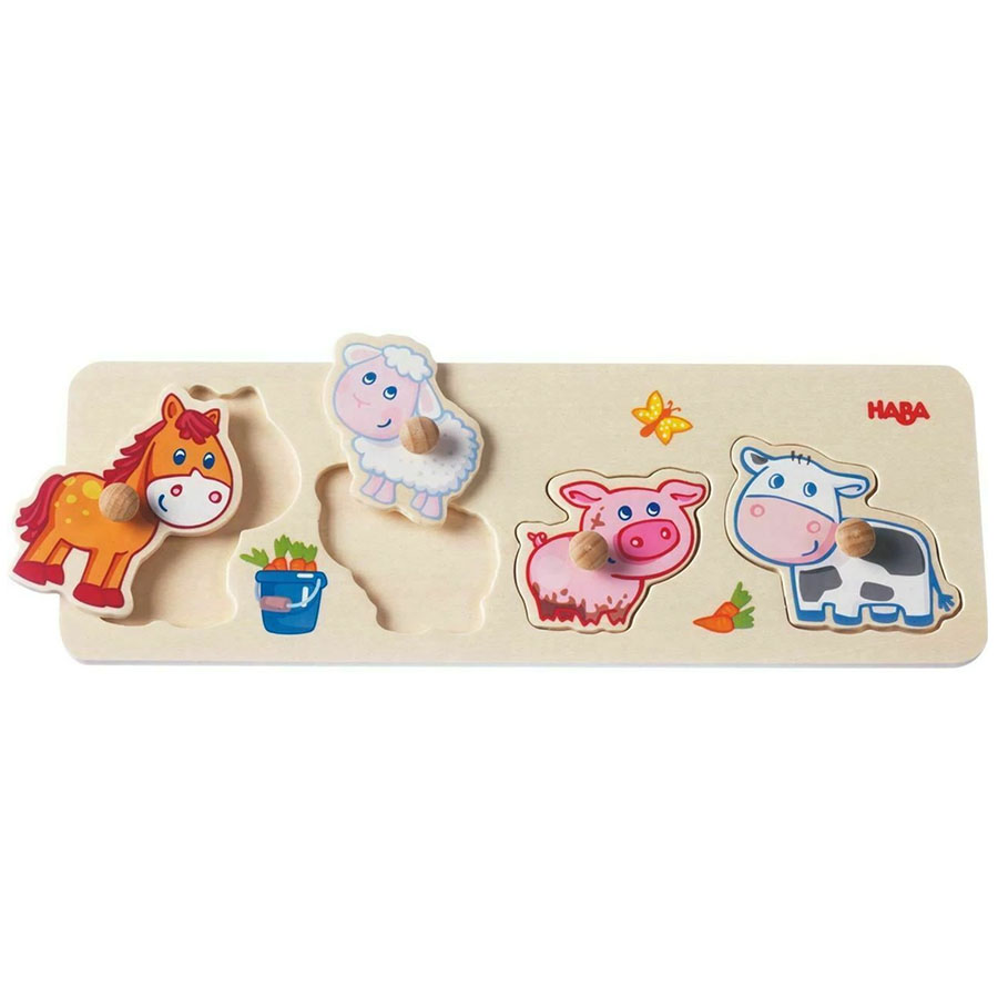 Clutching Puzzle Baby Farm Animals - Best for 1 year olds