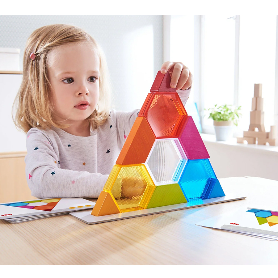 Color Crystals 15 Piece Stacking Game - - Fat Brain Toys