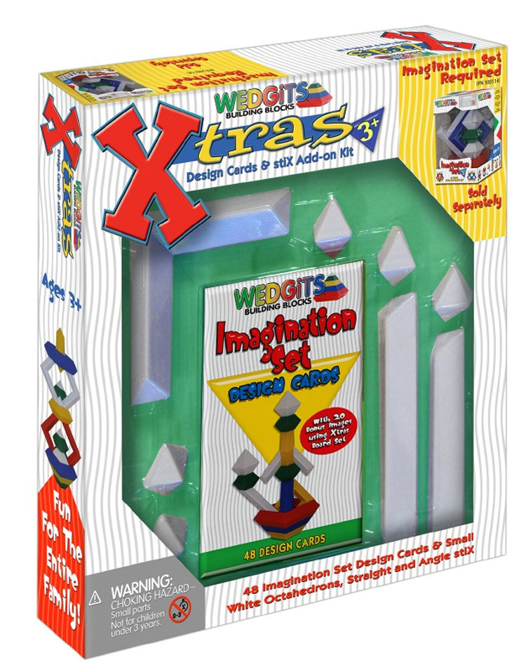 Wedgits Imagination Xtras Cards & STiX Kit - - Fat Brain Toys