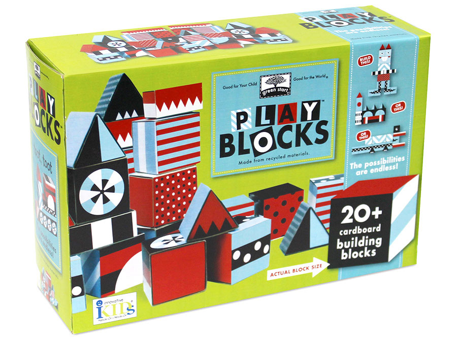Green Start Play Blocks - Toot Toot - - Fat Brain Toys