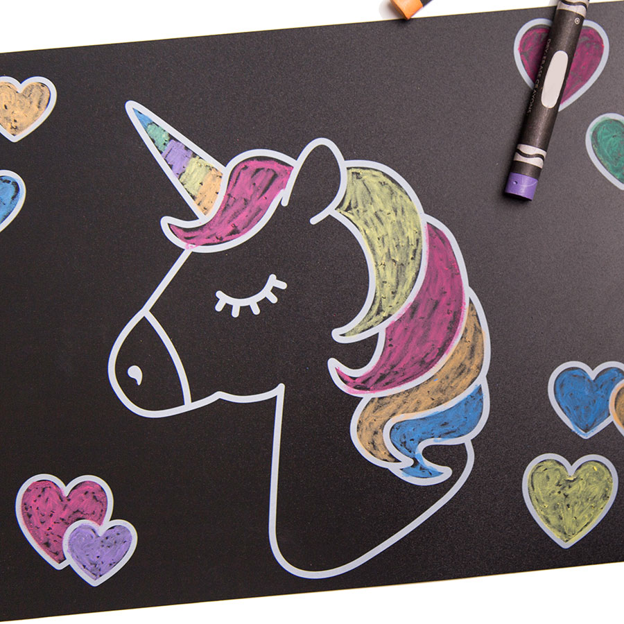 Chalkboard Placemats Unicorn Magic Set of 4 - 8.5 x 12 inch