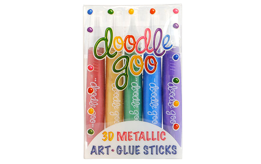 Doodle Goo Metallic 3D Jumbo Glue Sticks - - Fat Brain Toys