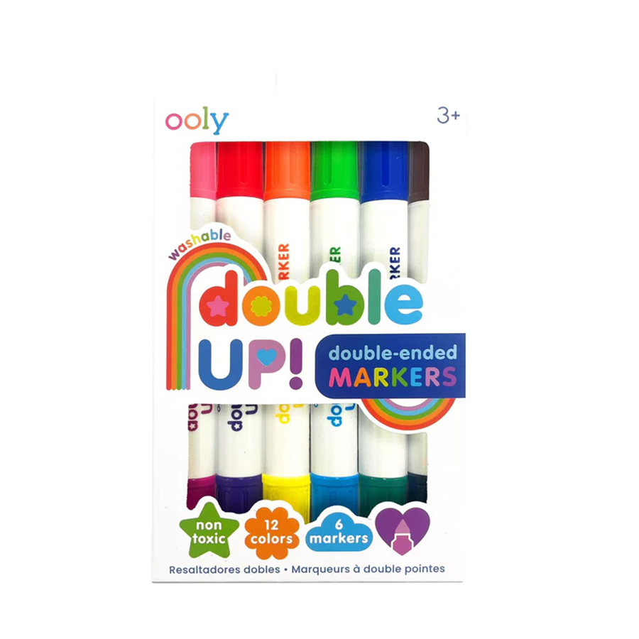Double Up - Double-Ended Markers set of 6 - Best for Ages 3 to 9