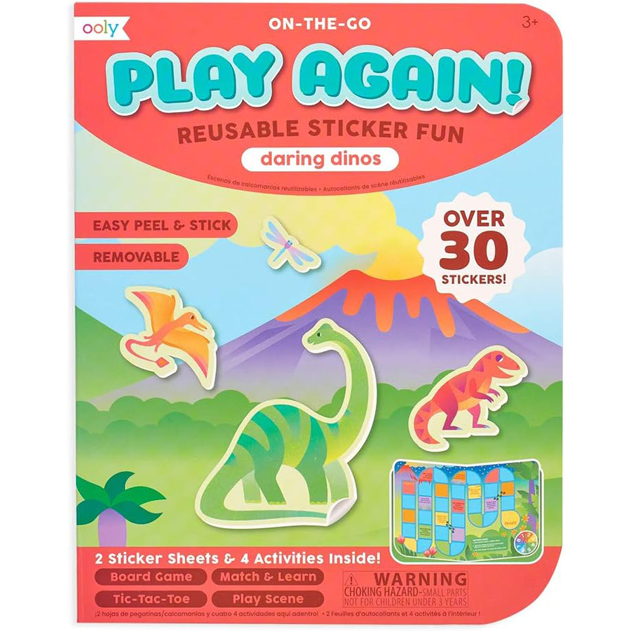 On-The-Go Play Again! Reusable Sticker Fun - Daring Dinos
