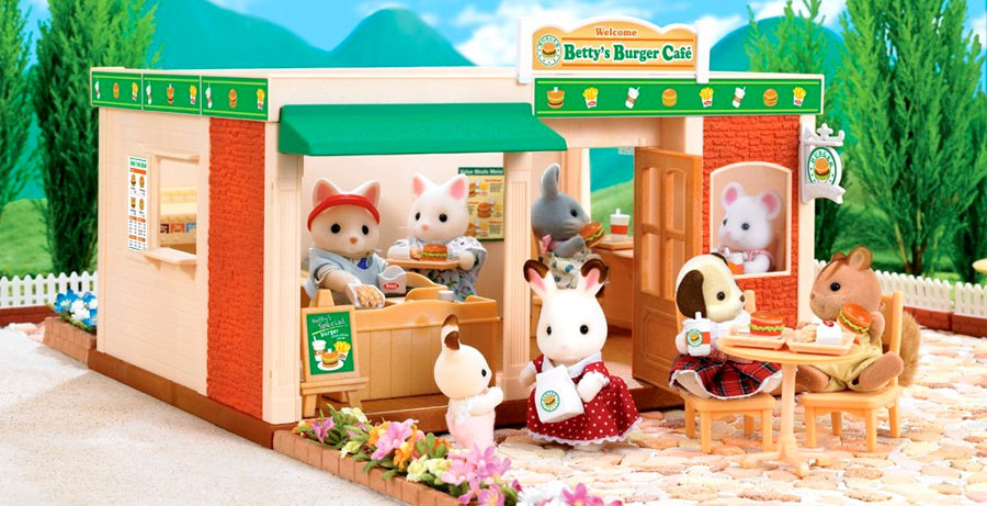 Calico Critters Burger Cafe - - Fat Brain Toys