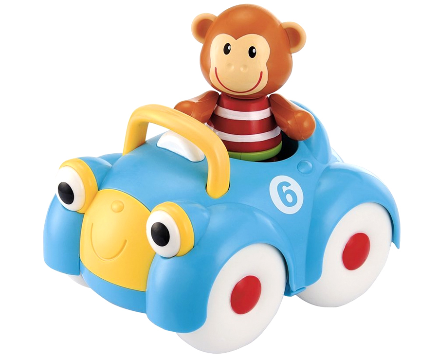 ELC Toybox Monty Monkey and his Motor Car - - Fat Brain Toys
