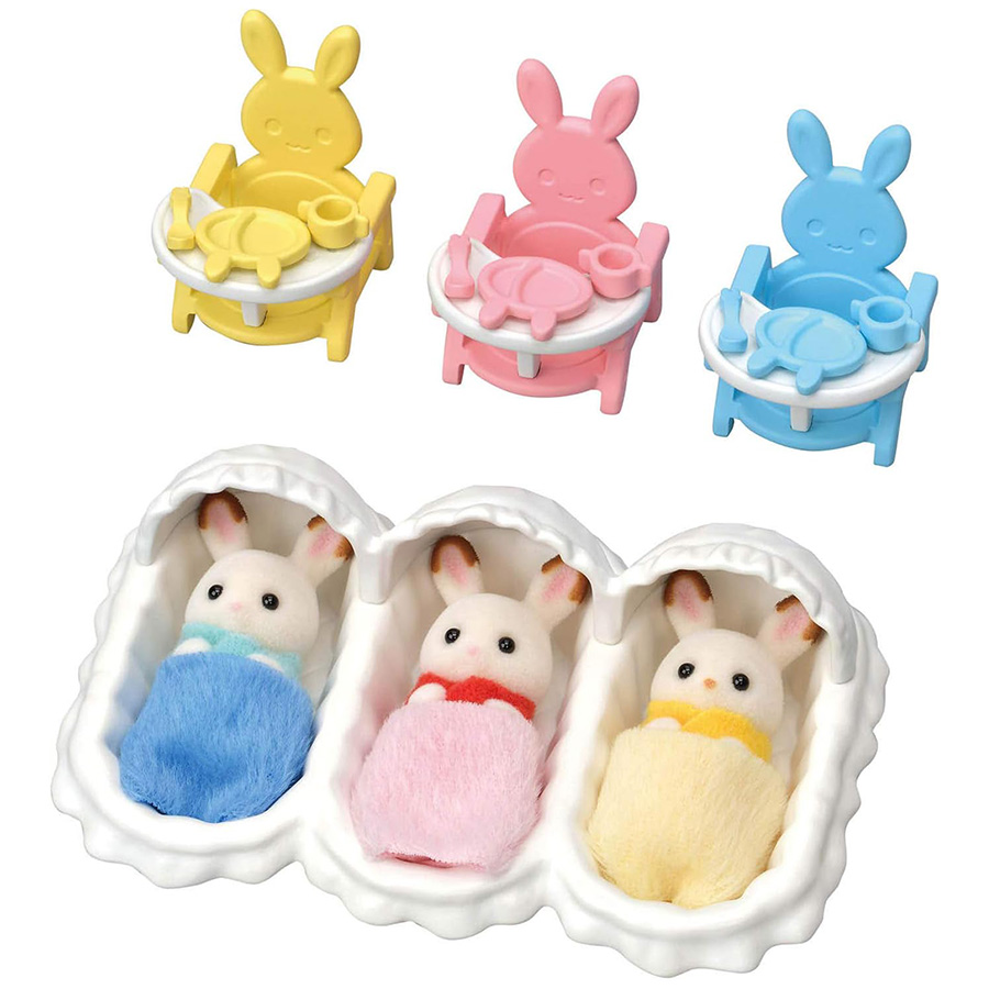 Calico Critters - Triplets Care Set - - Fat Brain Toys