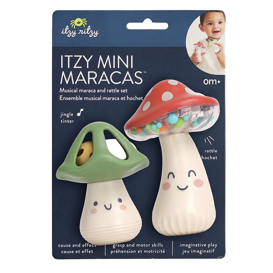 Itzy Mini Maracas - Mushroom - Baby Toys & Gifts - Fat Brain Baby