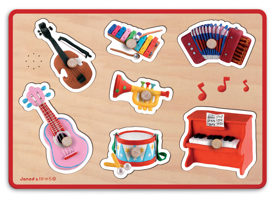 Instruments Sound Puzzle - - Fat Brain Toys